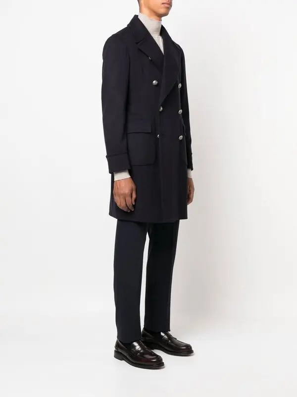 Tagliatore Double-breasted Wool-blend Peacoat