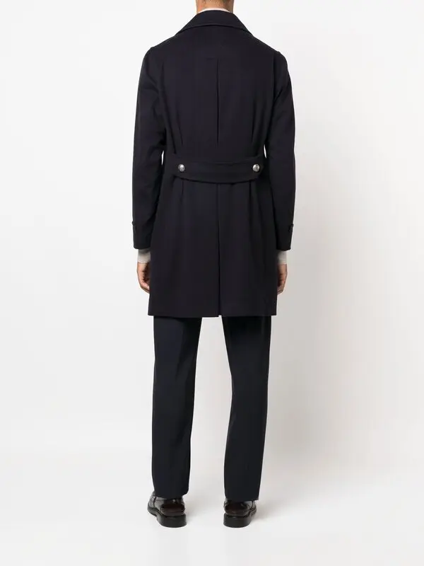 Tagliatore Double-breasted Wool-blend Peacoat