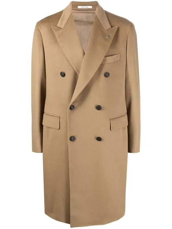 Tagliatore Peak-lapels Double-breasted Coat - Brown