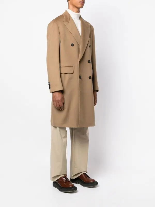 Tagliatore Peak-lapels Double-breasted Coat - Brown