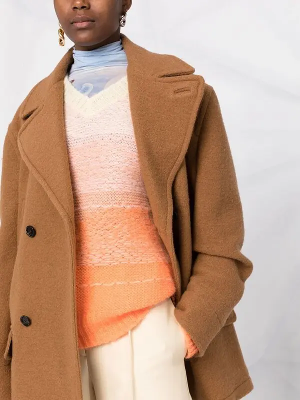 Marni Double-breasted Short Coat - Brown