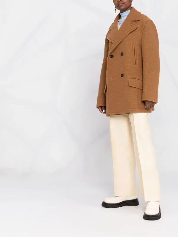 Marni Double-breasted Short Coat - Brown