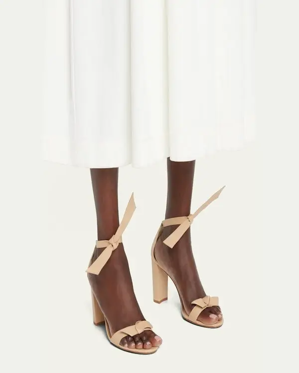 ALEXANDRE BIRMAN Clarita Leather Ankle-tie Sandals