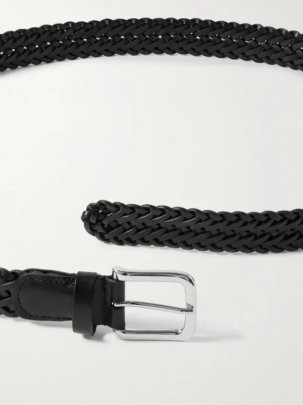 Anderson's 3cm Woven Leather Belt