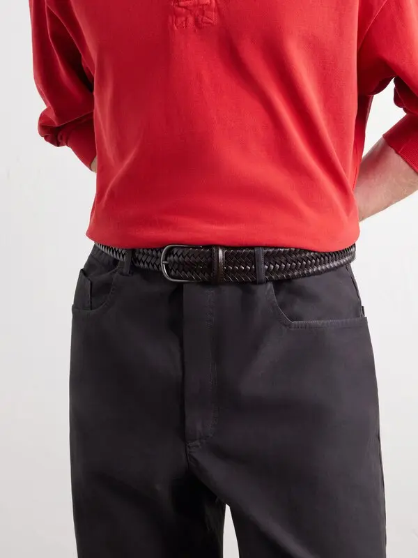 Anderson's 3.5cm Woven Leather Belt