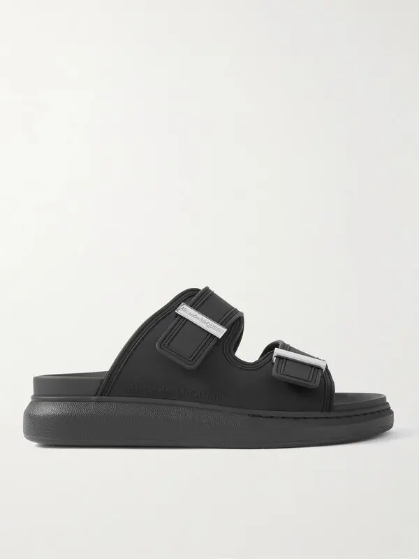 Alexander McQueen Exaggerated-sole Rubber Slides - Black