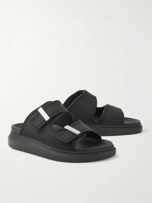 Alexander McQueen Exaggerated-sole Rubber Slides - Black