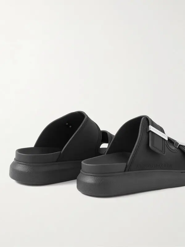 Alexander McQueen Exaggerated-sole Rubber Slides - Black