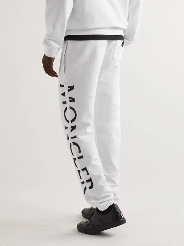 Moncler Tapered Logo-embroidered Cotton-jersey Sweatpants