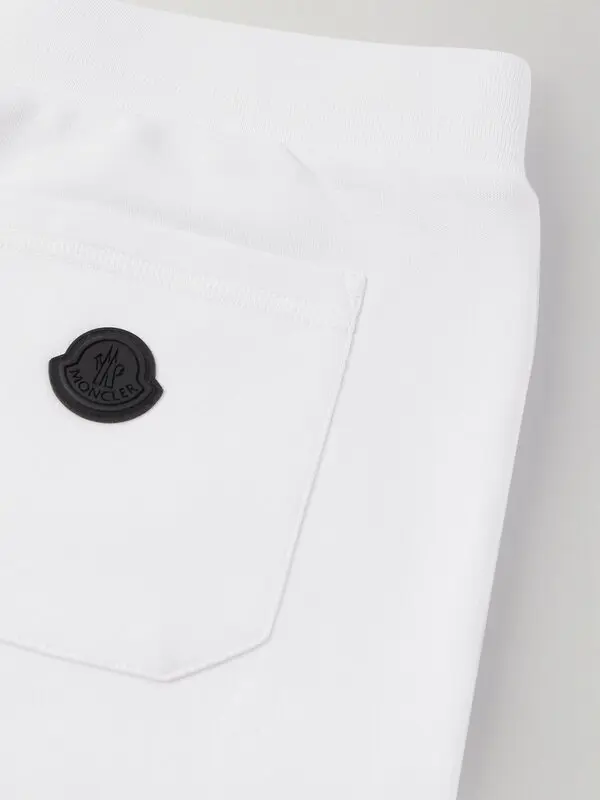 Moncler Tapered Logo-embroidered Cotton-jersey Sweatpants