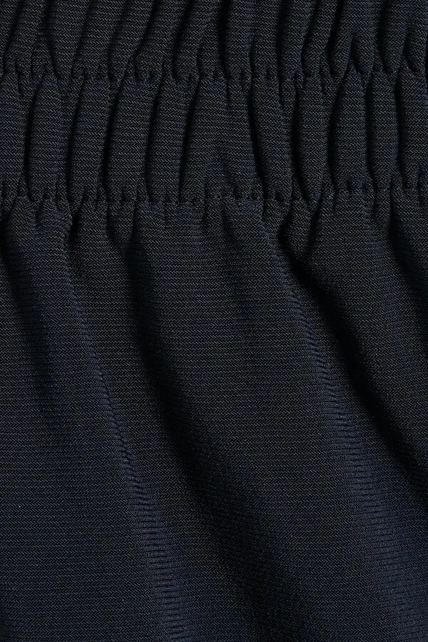 Norma Kamali Striped Stretch-jersey High-rise Shorts