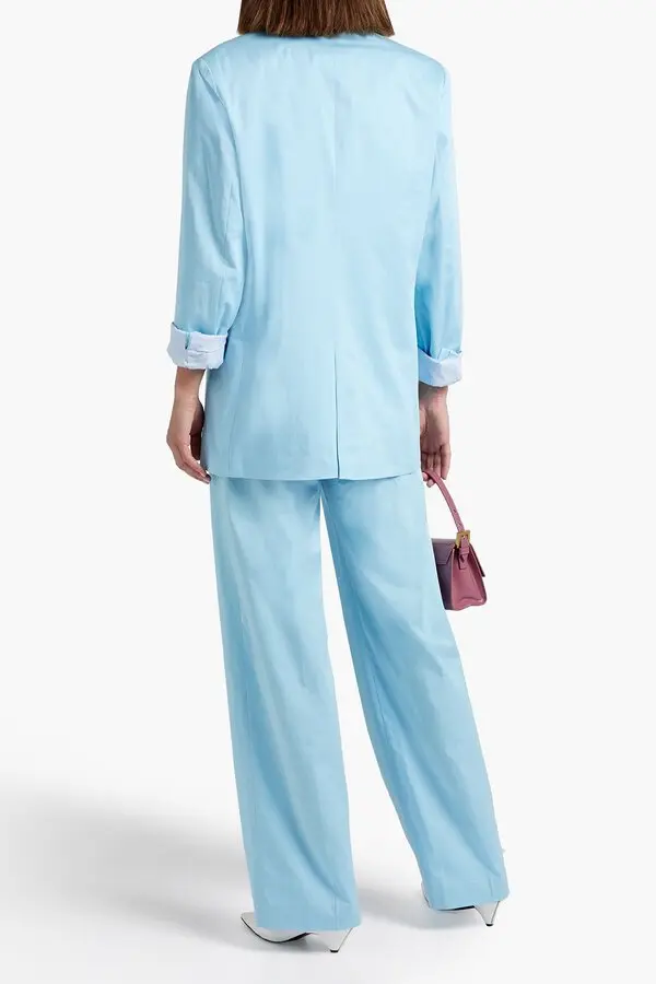 FRAME Oversized Cotton-blend Poplin Blazer
