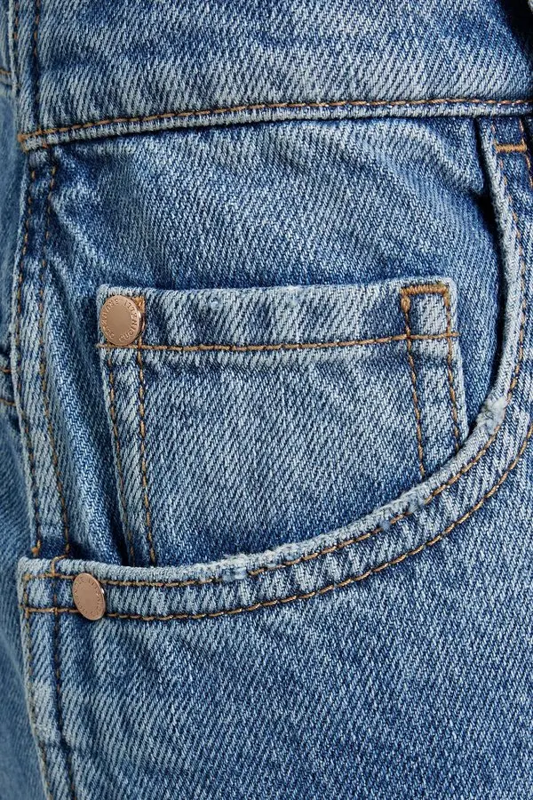 Brunello Cucinelli Bead-embellished Tapered Jeans - Mid Denim