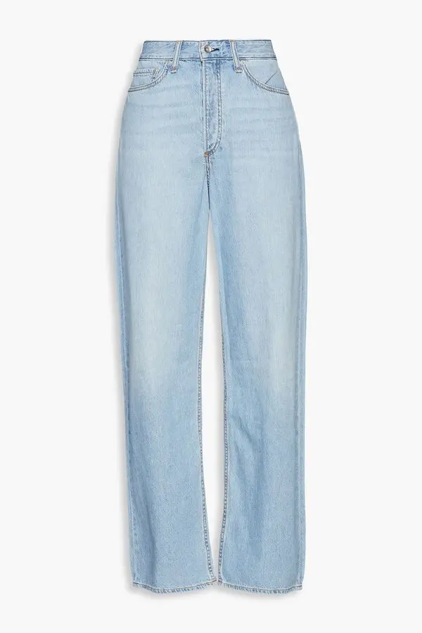 Rag & Bone Logan High Rise Wide Leg Jeans - Light Denim