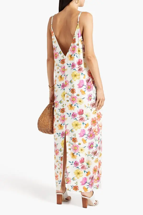 Onia Liberty Print Poplin Maxi Slip Dress