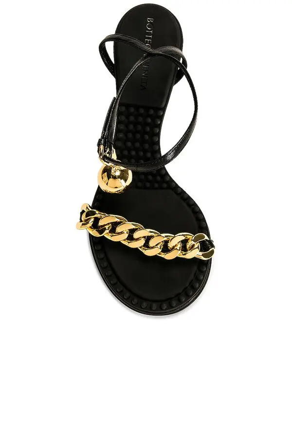 Bottega Veneta Dot Ankle Strap Sandals - Black