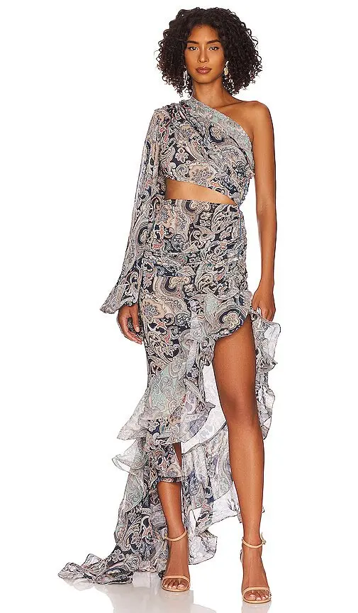 BRONX AND BRONCO Sara Gown In Blue