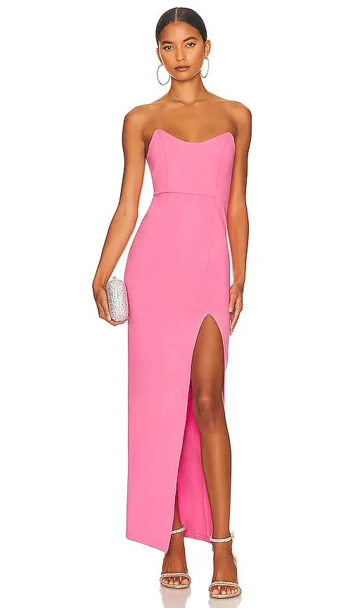 Superdown Ryleigh Strapless Maxi Dress - Pink