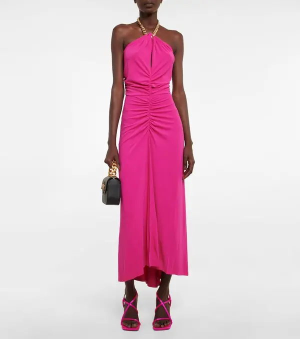 Veronica Beard Reze Embellished Ruched Dress