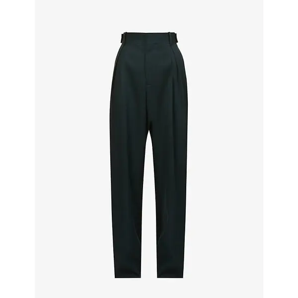 Bottega Veneta Wide-leg High-rise Wool-blend Trousers
