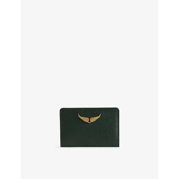 Zadig&Voltaire Zv Pass Logo-plaque Leather Cardholder - Emerald