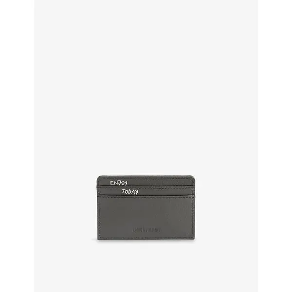 Zadig&Voltaire Zv Pass Logo-plaque Leather Cardholder - Emerald