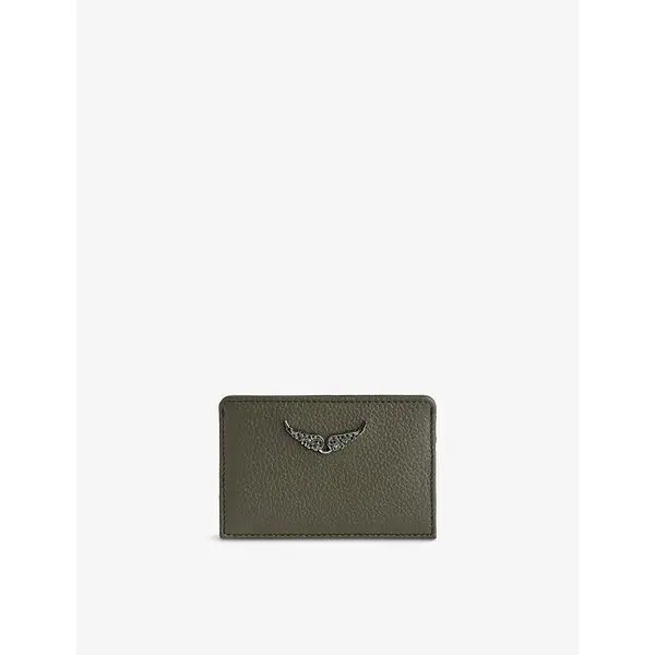 Zadig&Voltaire Zv Pass Logo-plaque Leather Cardholder - Emerald