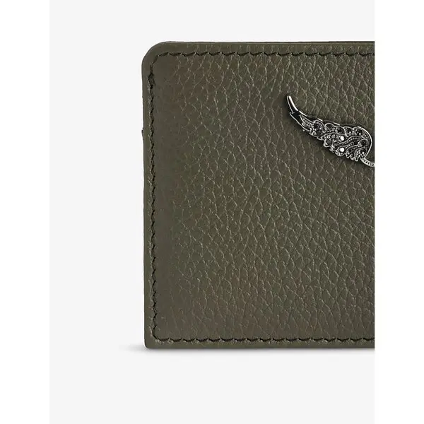 Zadig&Voltaire Zv Pass Logo-plaque Leather Cardholder - Emerald