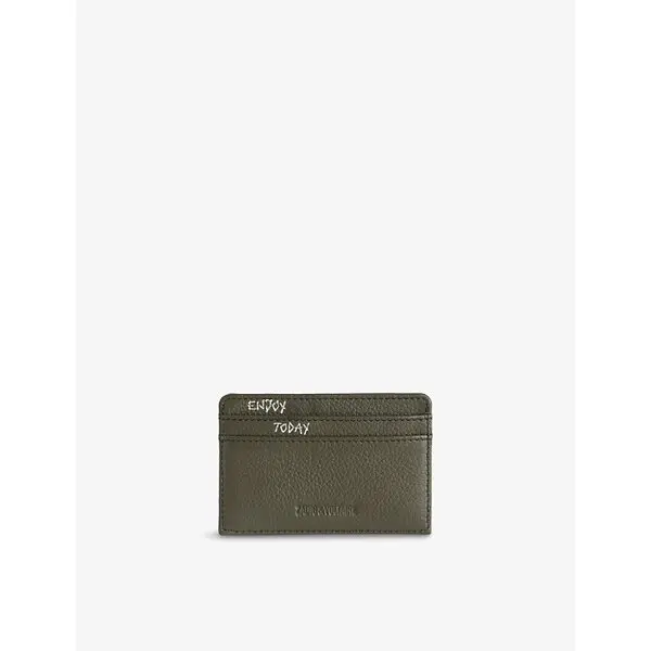 Zadig&Voltaire Zv Pass Logo-plaque Leather Cardholder - Emerald