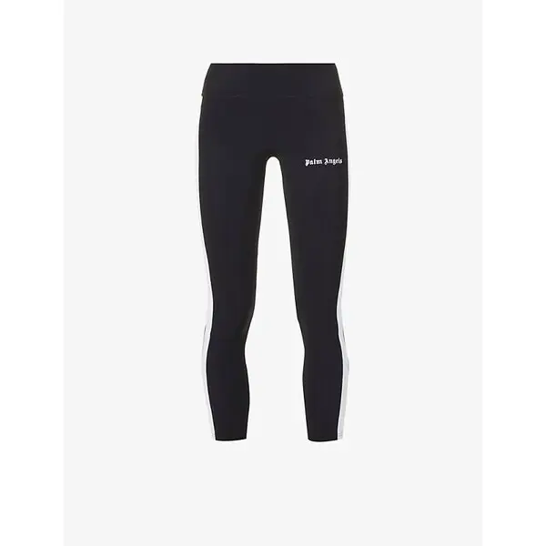 Palm Angels Track Logo-print High-rise Stretch-woven Leggings