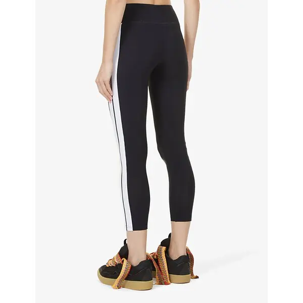 Palm Angels Track Logo-print High-rise Stretch-woven Leggings