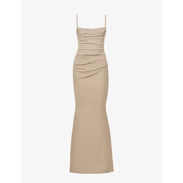 House Of Cb Milena Corset Maxi Dress - Almond