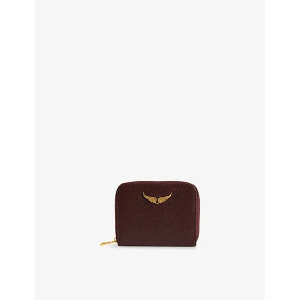 Zadig&Voltaire Zv Mini Logo-plaque Leather Coin Purse - Emerald