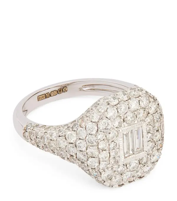 Shay Gold And Diamond Pinky Ring - White