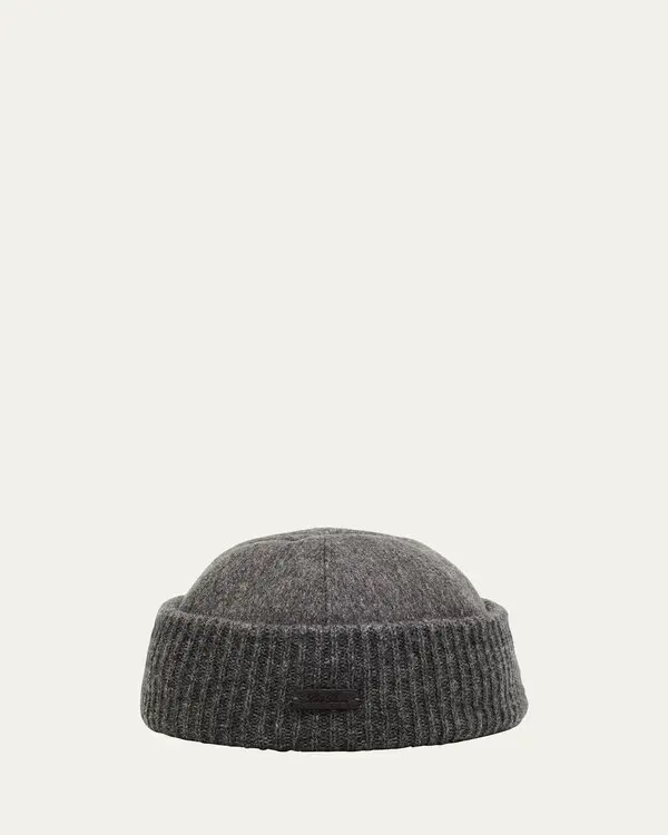 Loro Piana Cashmere Beanie Hat - Grey Melange