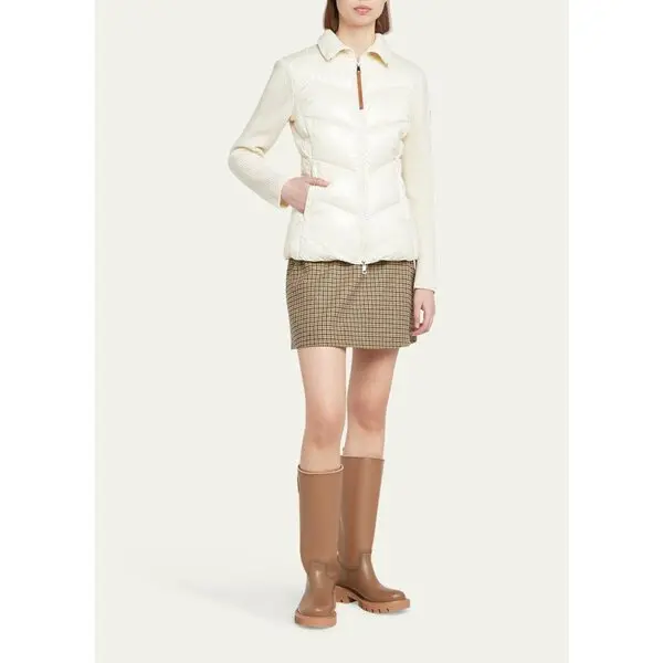 Moncler Puffer Knit Cardigan
