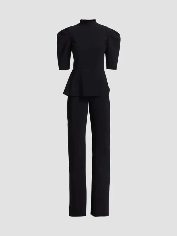 Chiara Boni La Petite Robe Zusanna Mixed-media Puff-sleeve Jumpsuit