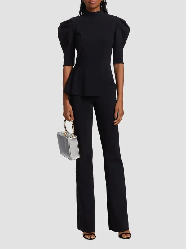 Chiara Boni La Petite Robe Zusanna Mixed-media Puff-sleeve Jumpsuit