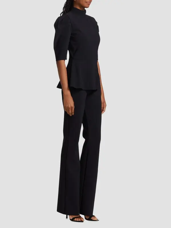 Chiara Boni La Petite Robe Zusanna Mixed-media Puff-sleeve Jumpsuit