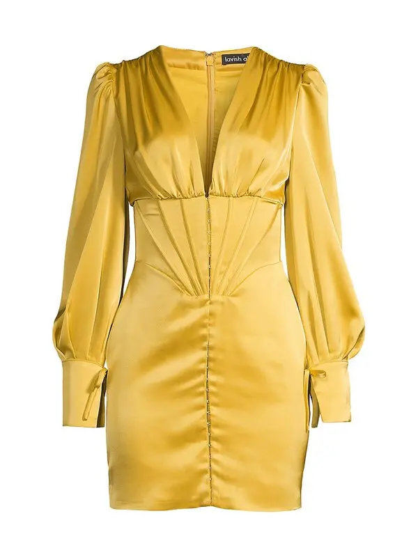LAVISH ALICE Satin Corset Mini Dress