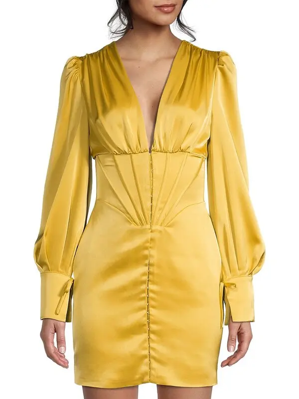LAVISH ALICE Satin Corset Mini Dress