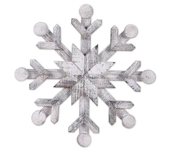 SUNSET VISTA DESIGNS White Wood Snowflake 14 - One-color