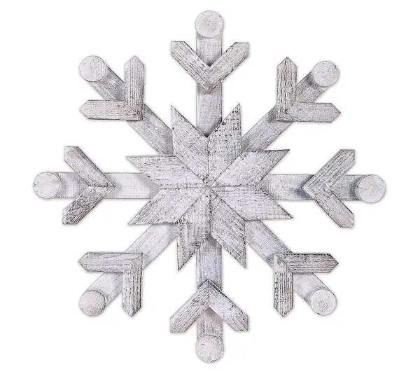 SUNSET VISTA DESIGNS White Wood Snowflake 18 - One-color
