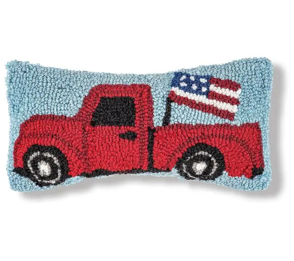 VALERIE PARR HILL 6' X 12' Patriotic Truck Hooked Americana Pillo W Valerie - One-color
