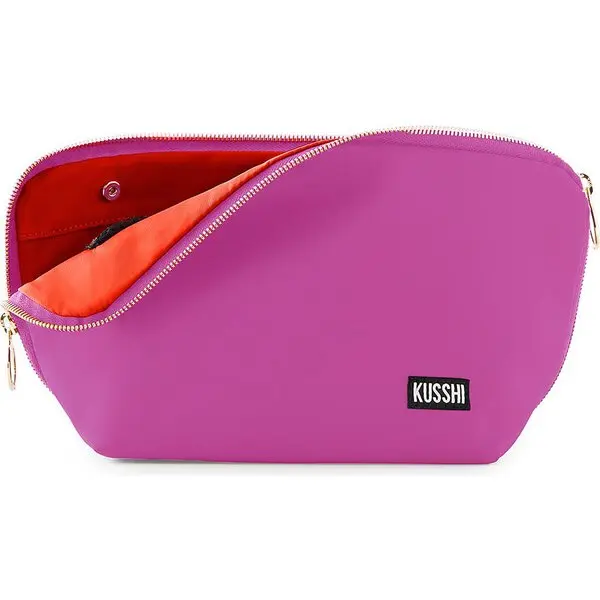 KUSSHI Signature Makeup Bag - Bubblegum Pink/ Orange
