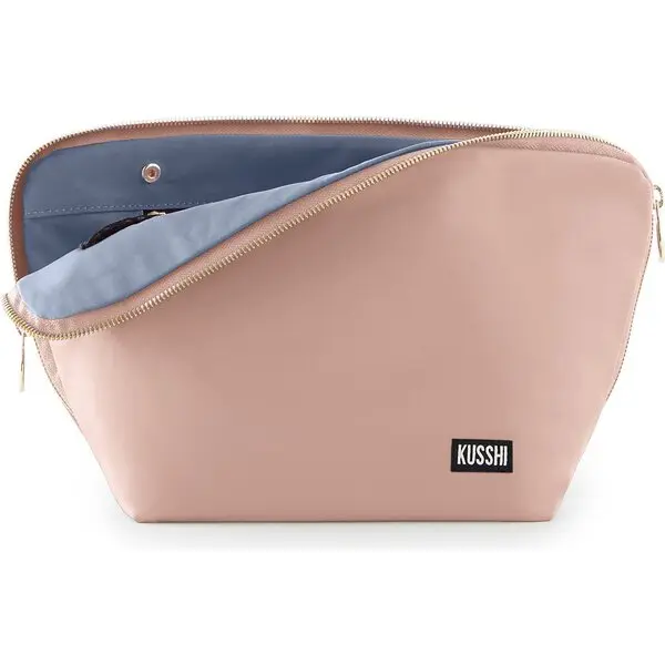 KUSSHI Vacationer Makeup Bag - Blush/ Cool Grey