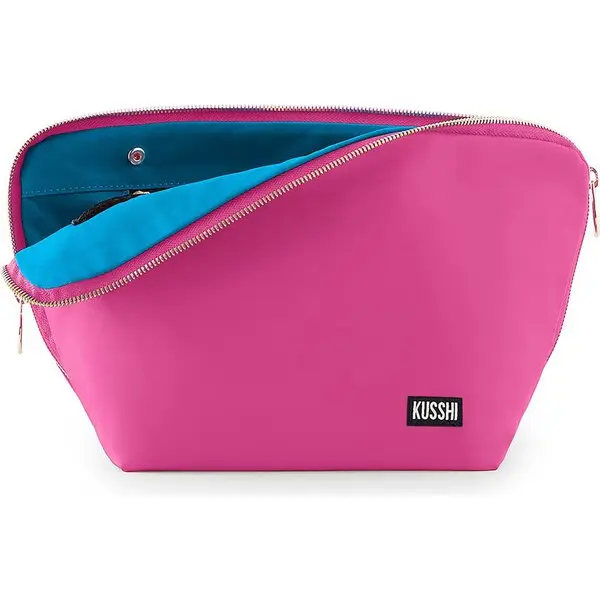 KUSSHI Vacationer Makeup Bag - Hot Pink/ Teal