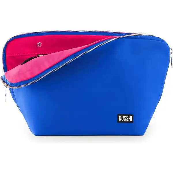 KUSSHI Vacationer Makeup Bag - Tropical Blue/coral Reef