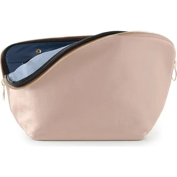 KUSSHI Vacationer Leather Makeup Bag - Blush Pink