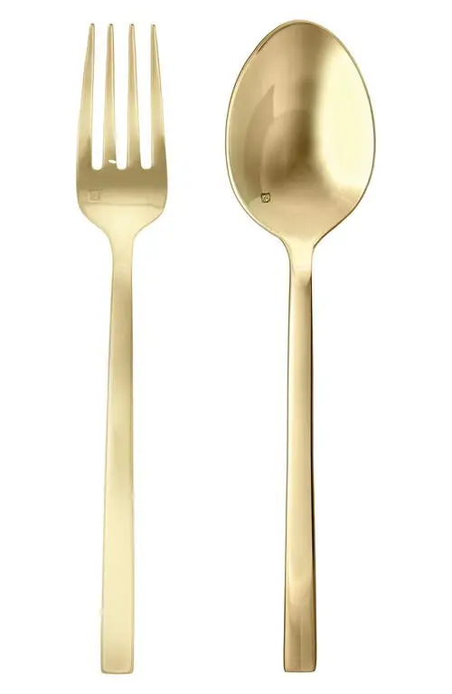 FORTESSA Arezzo 2-piece Serving Set - Brushed Gold
